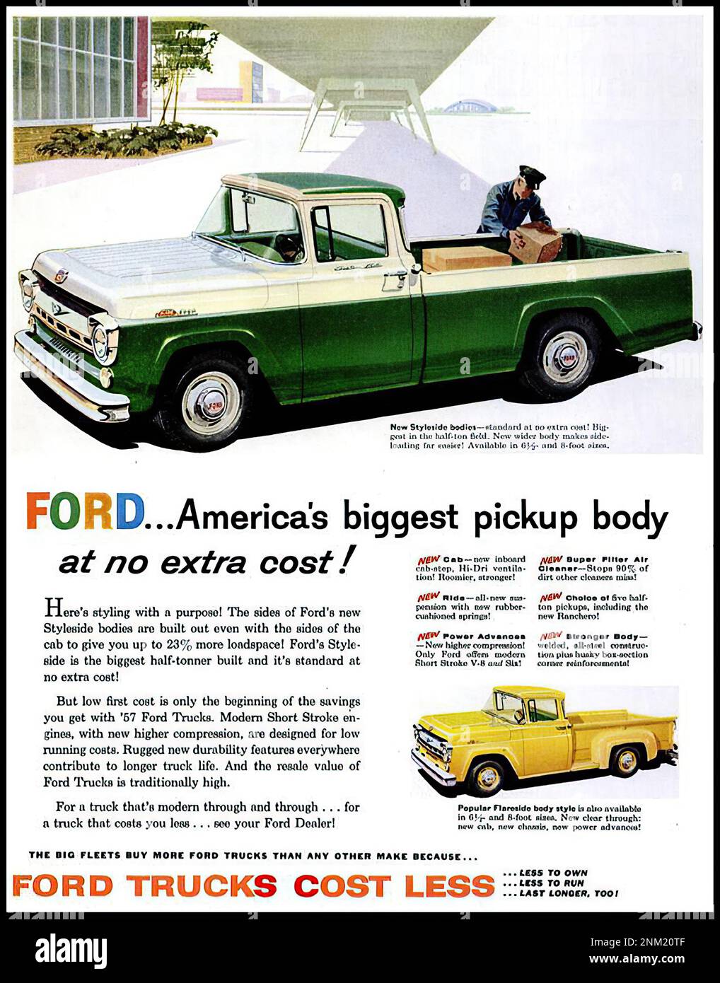FORD Truck (1957) - Vintage car advertising Stock Photo - Alamy