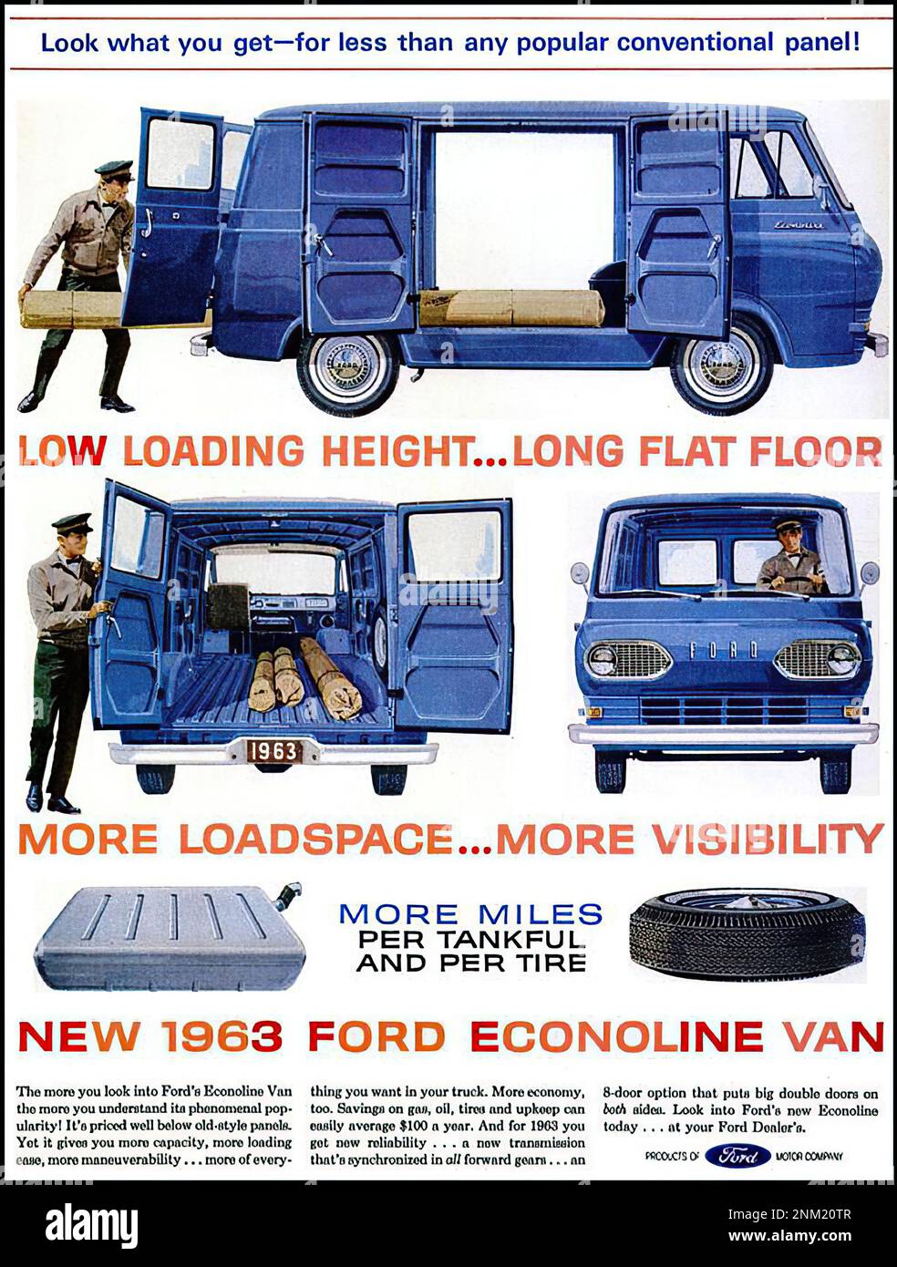 FORD van 1963 - Vintage car advertising Stock Photo - Alamy