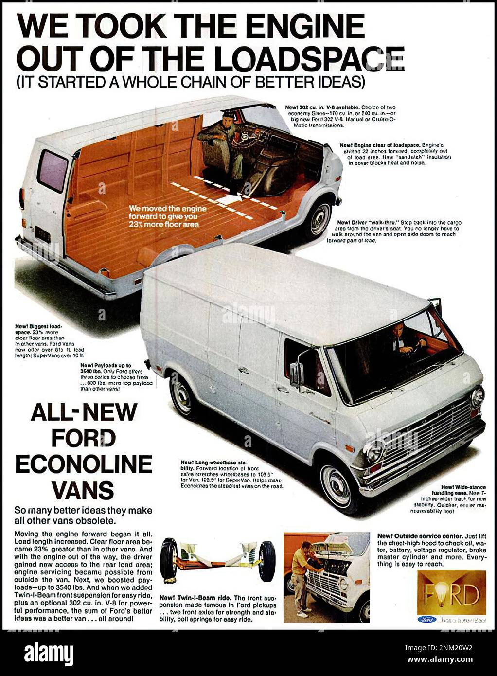 FORD Van (1968) - Vintage car advertising Stock Photo - Alamy
