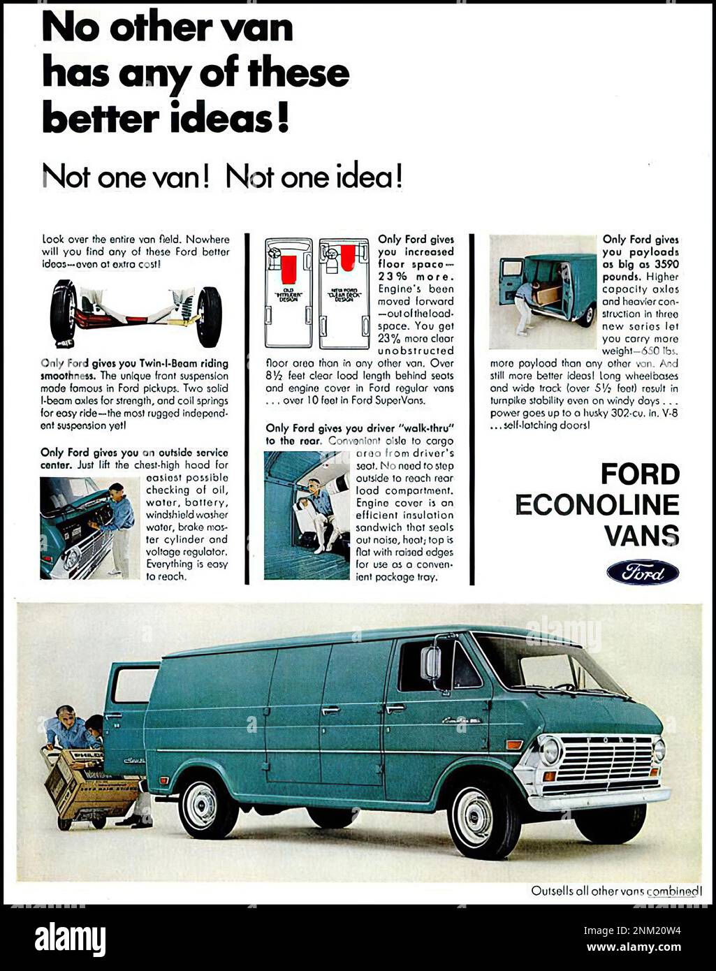 FORD van 1969 - Vintage car advertising Stock Photo - Alamy