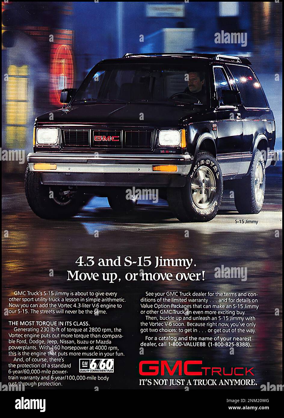 GMC Truck Jimmy (1988) - Vintage car advertising Stock Photo - Alamy