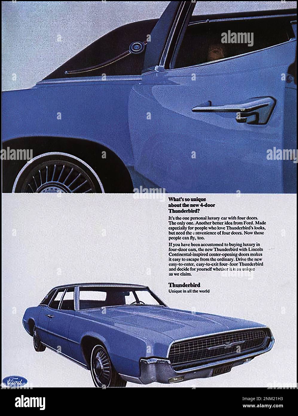 FORD Thunderbird - Vintage car advertising Stock Photo - Alamy