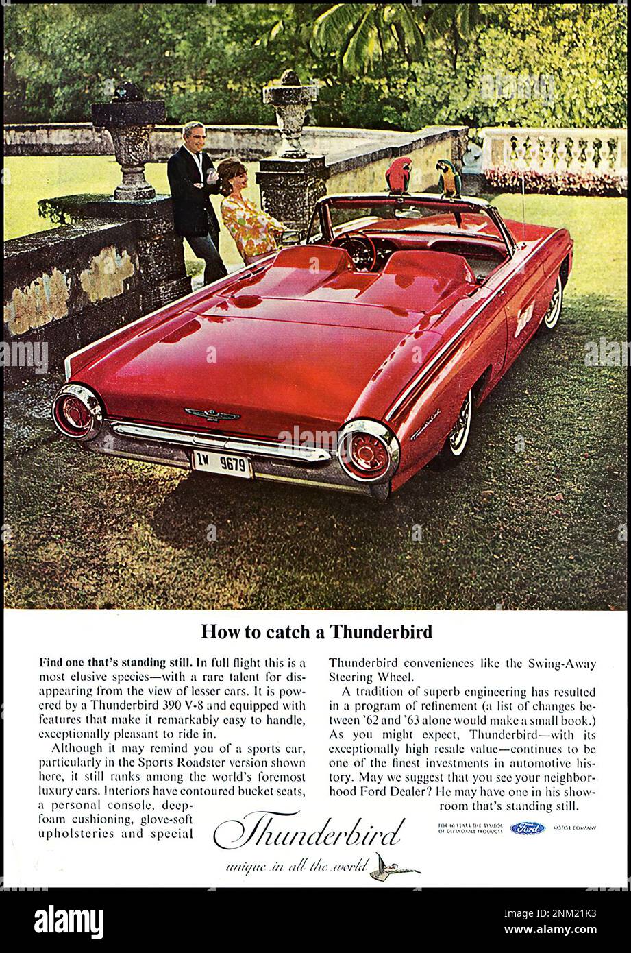 FORD Thunderbird (1963) - Vintage car advertising Stock Photo - Alamy