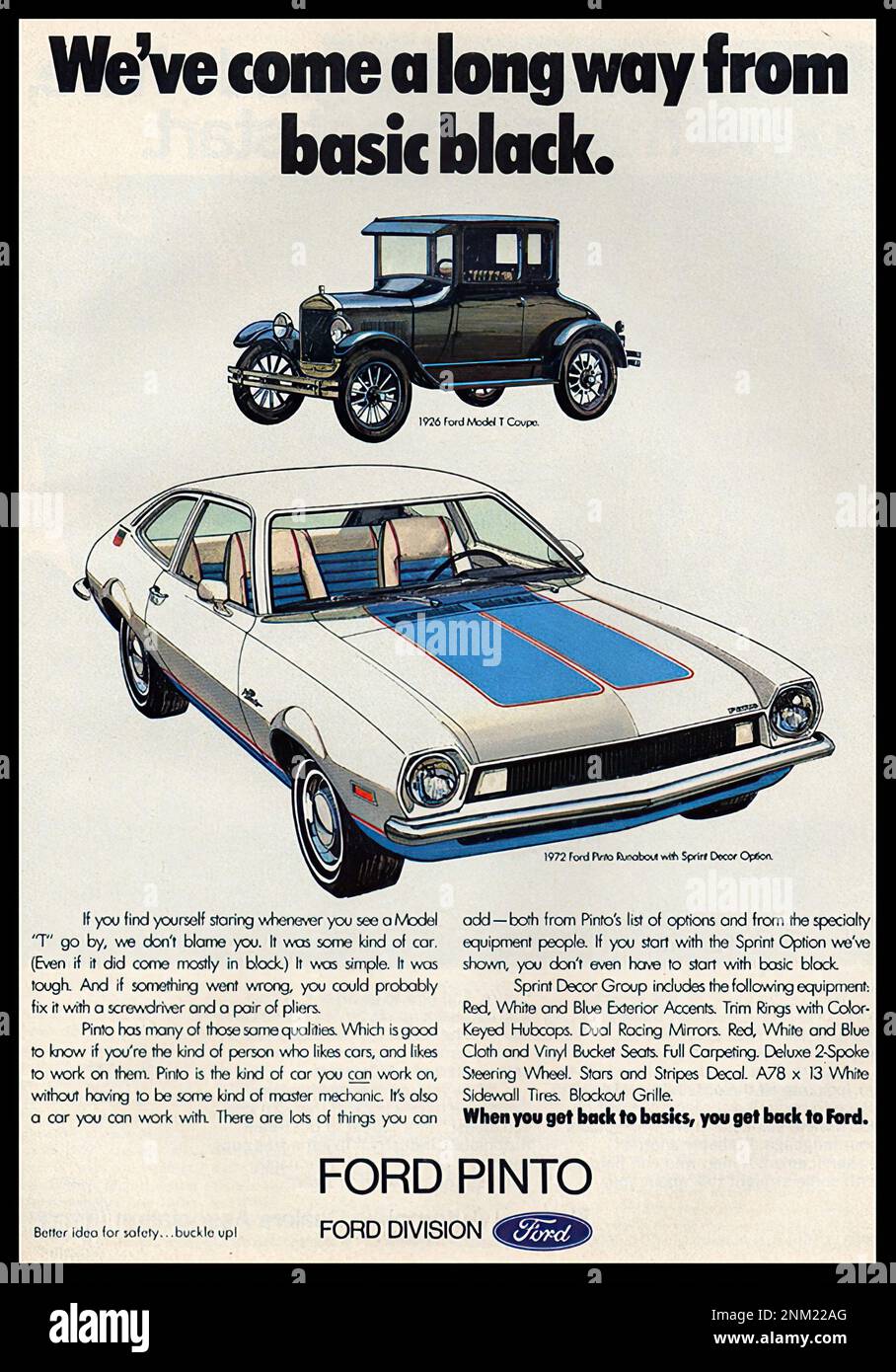 FORD Pinto (1) - Vintage car advertising Stock Photo - Alamy
