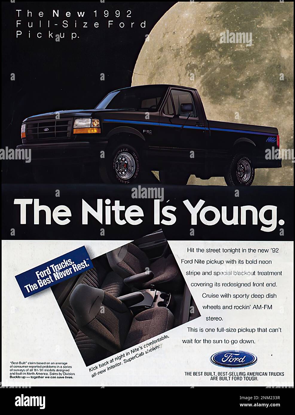 FORD Nite pickup (1992) - Vintage car advertising Stock Photo - Alamy