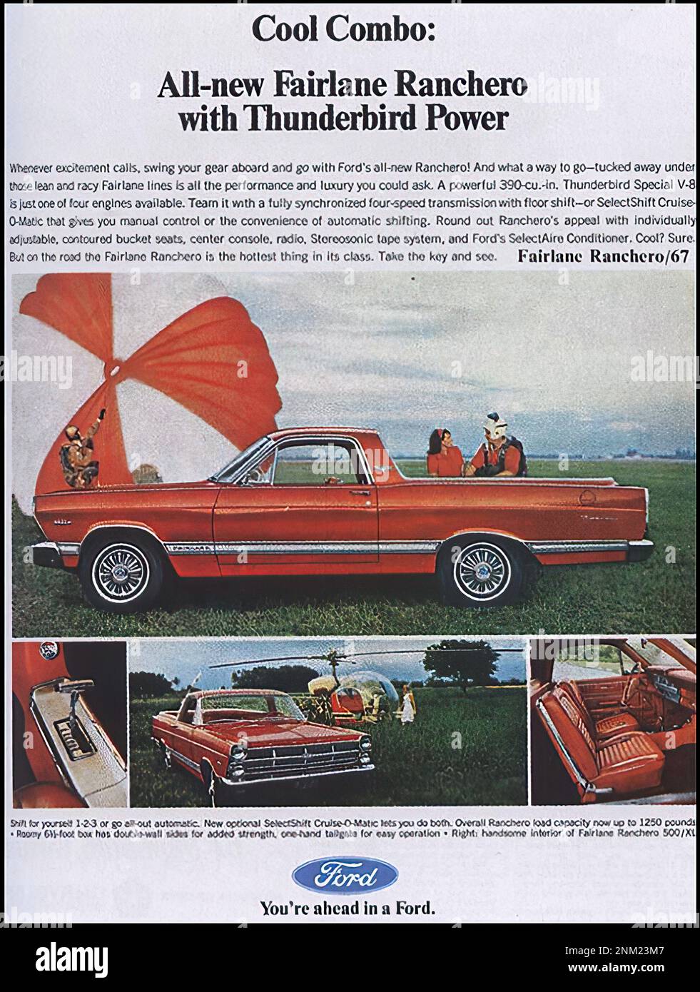 FORD Fairlane ranchero (1967) - 02 - Vintage car advertising Stock ...