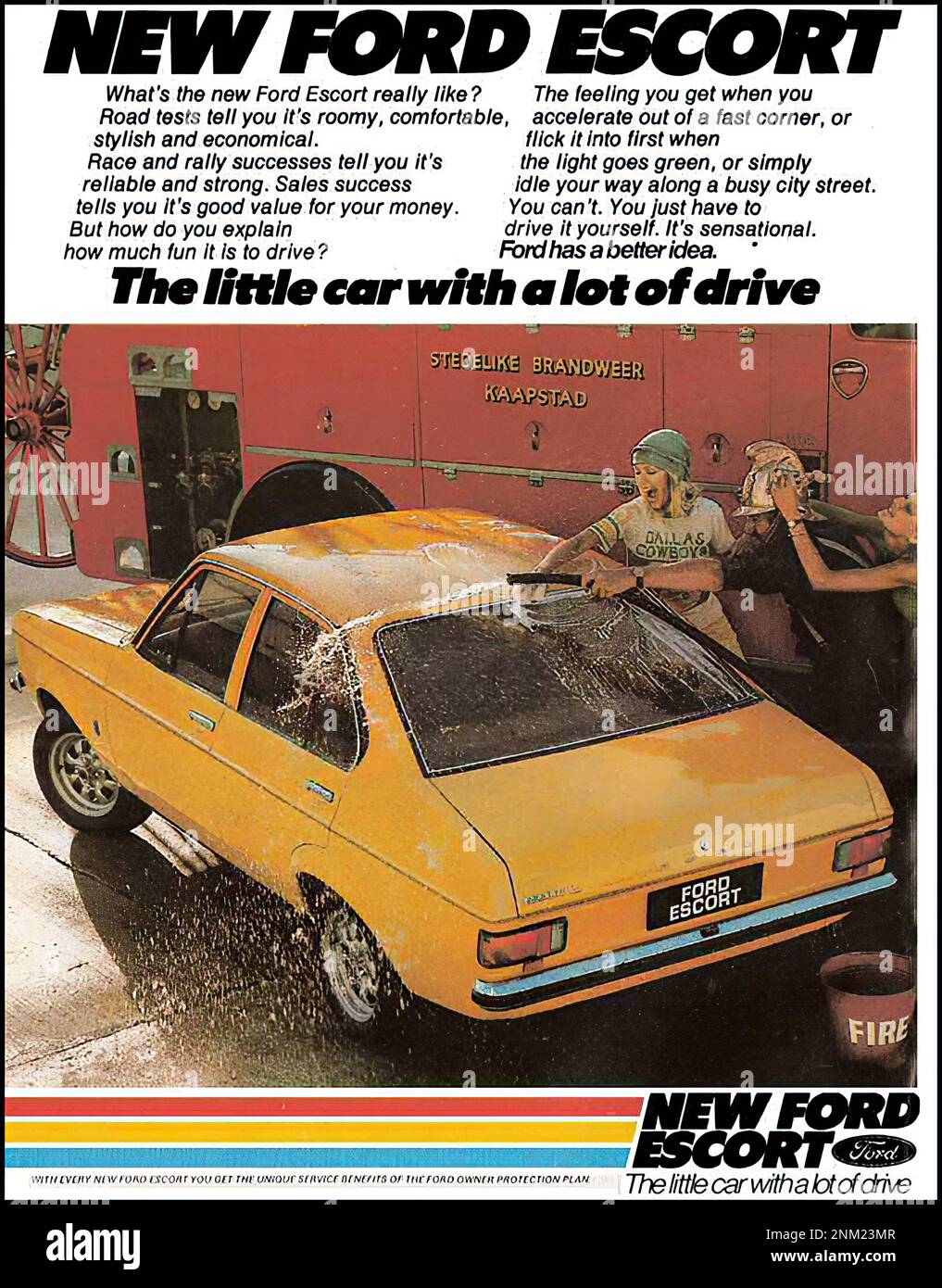 FORD Escort (1976) - 02 - Vintage car advertising Stock Photo - Alamy