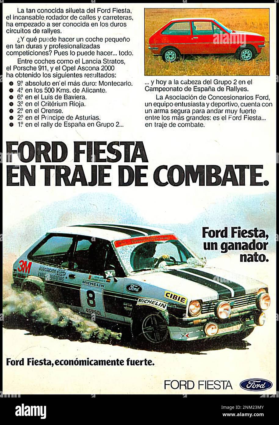 FORD Fiesta Rally (1980) - Vintage car advertising Stock Photo - Alamy