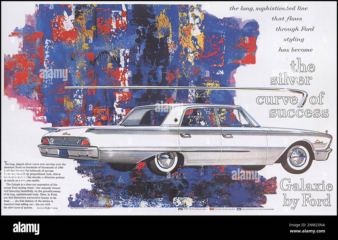 FORD Galaxie (1960) - Vintage car advertising Stock Photo - Alamy