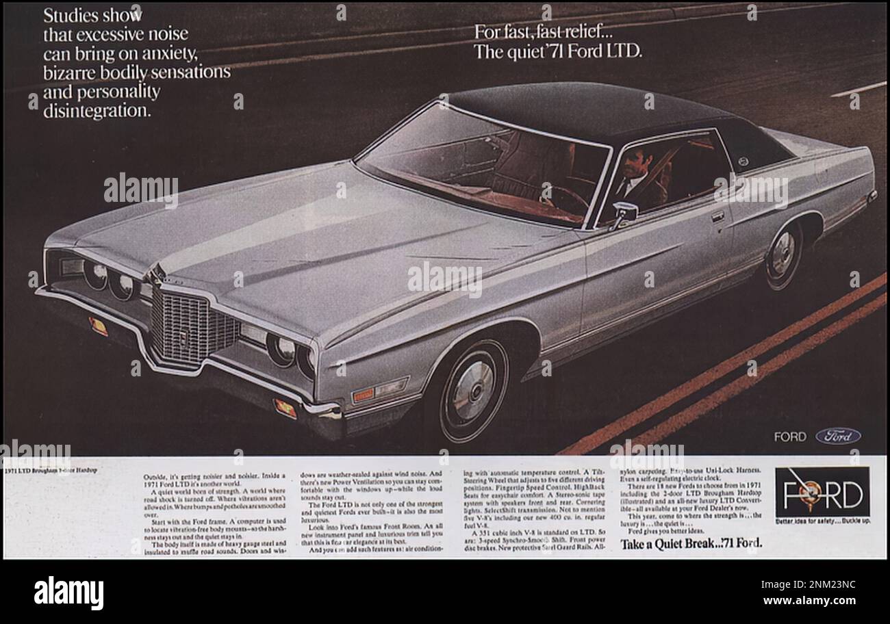 FORD LTD (1971) - Vintage car advertising Stock Photo - Alamy