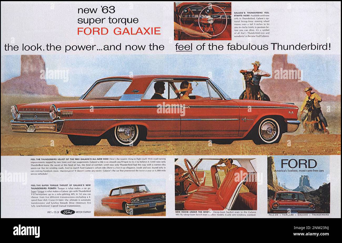 FORD Galaxie (1963) - Vintage car advertising Stock Photo - Alamy