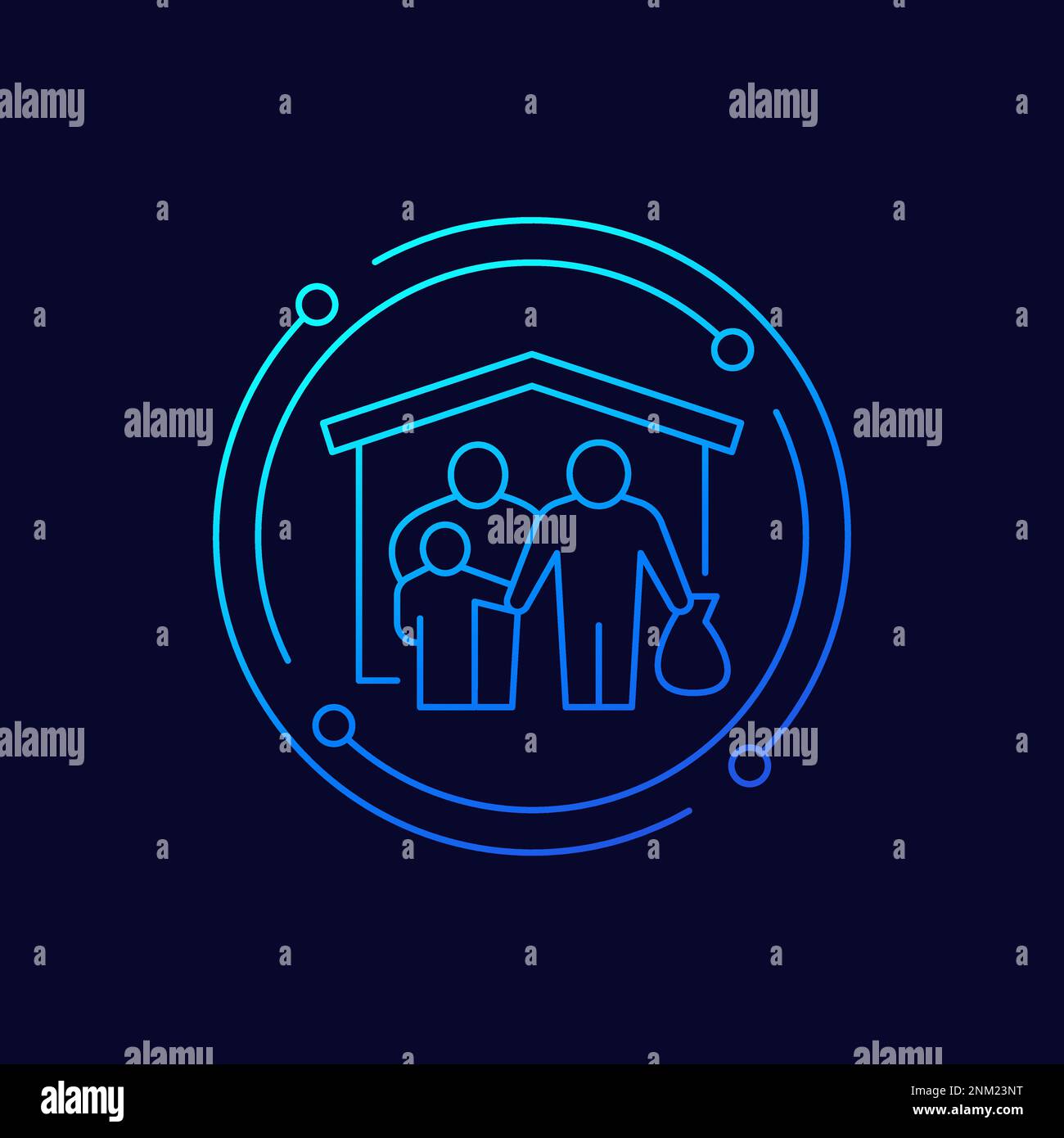 refugee shelter line vector icon Stock Vector Image & Art - Alamy