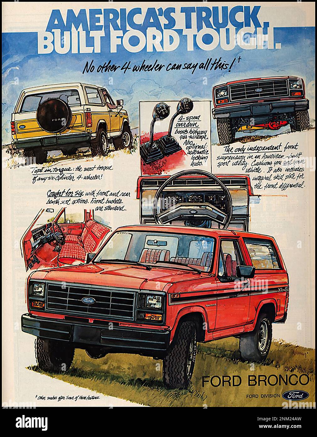 FORD BRONCO (1982) - Vintage car advertising Stock Photo - Alamy