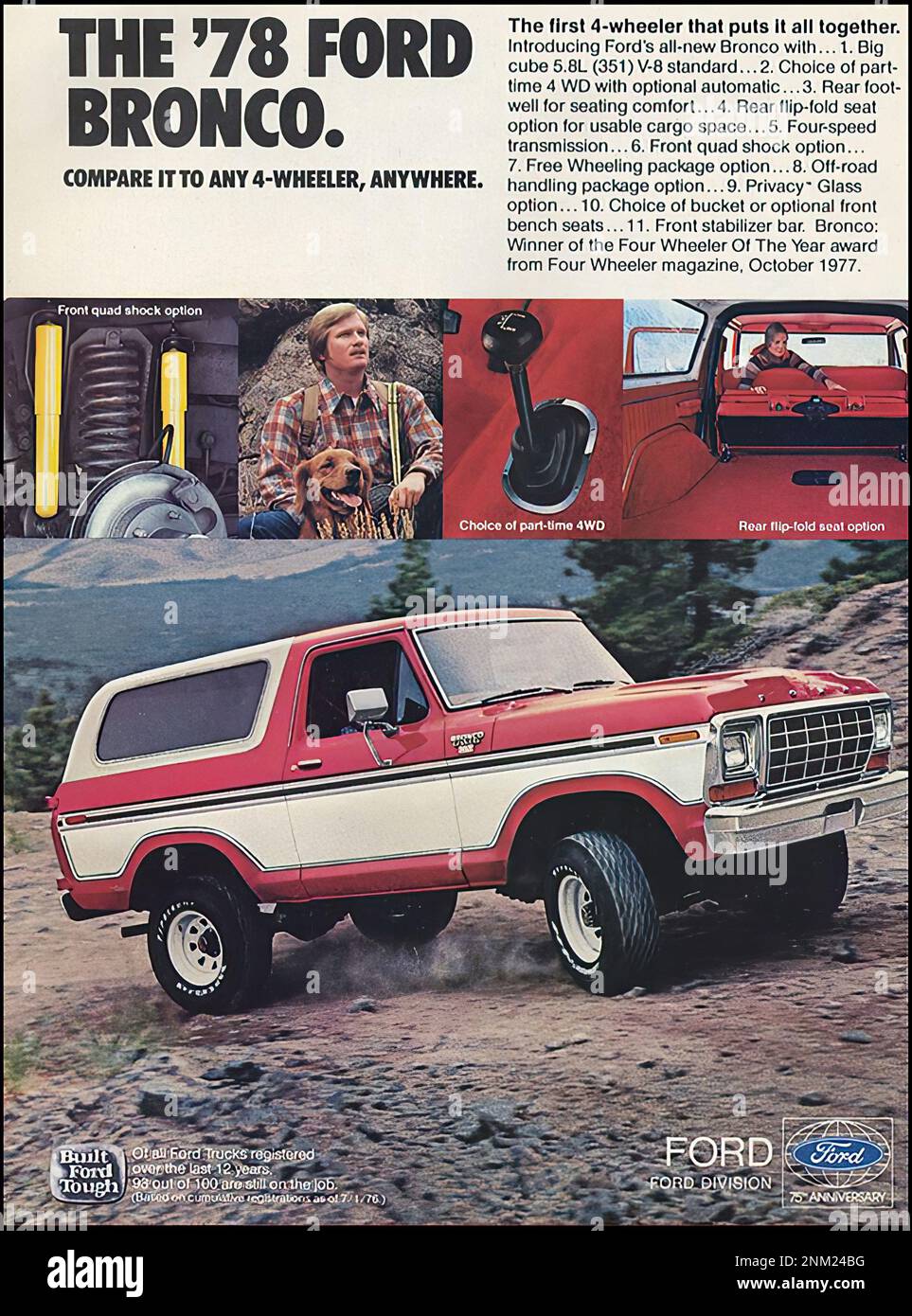 Ford Bronco 1978 - Vintage car advertising Stock Photo - Alamy