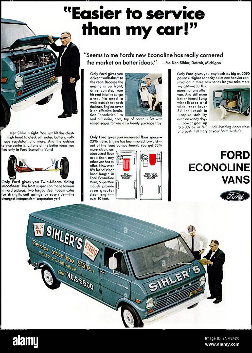 FORD Econoline 1969 - Vintage car advertising Stock Photo - Alamy