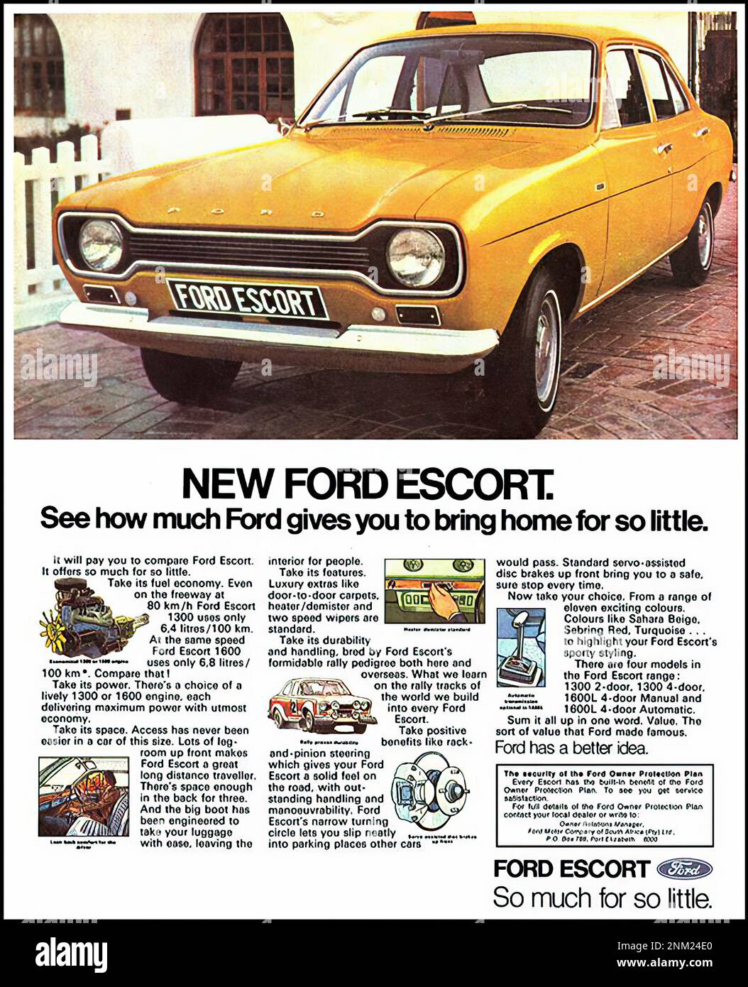 FORD Escort (1974) - Vintage car advertising Stock Photo - Alamy