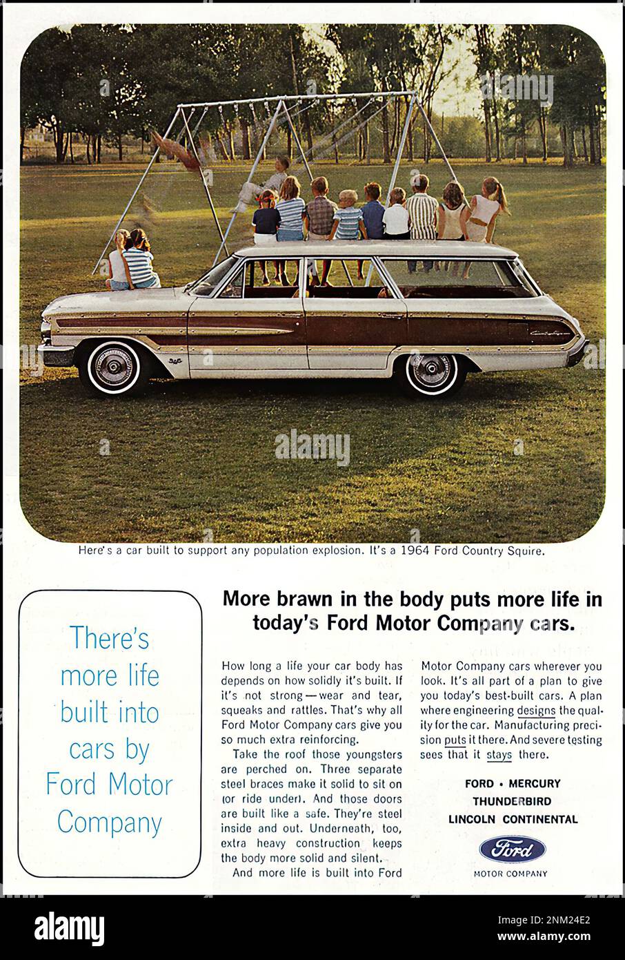 FORD Country squire (1964) - Vintage car advertising Stock Photo - Alamy