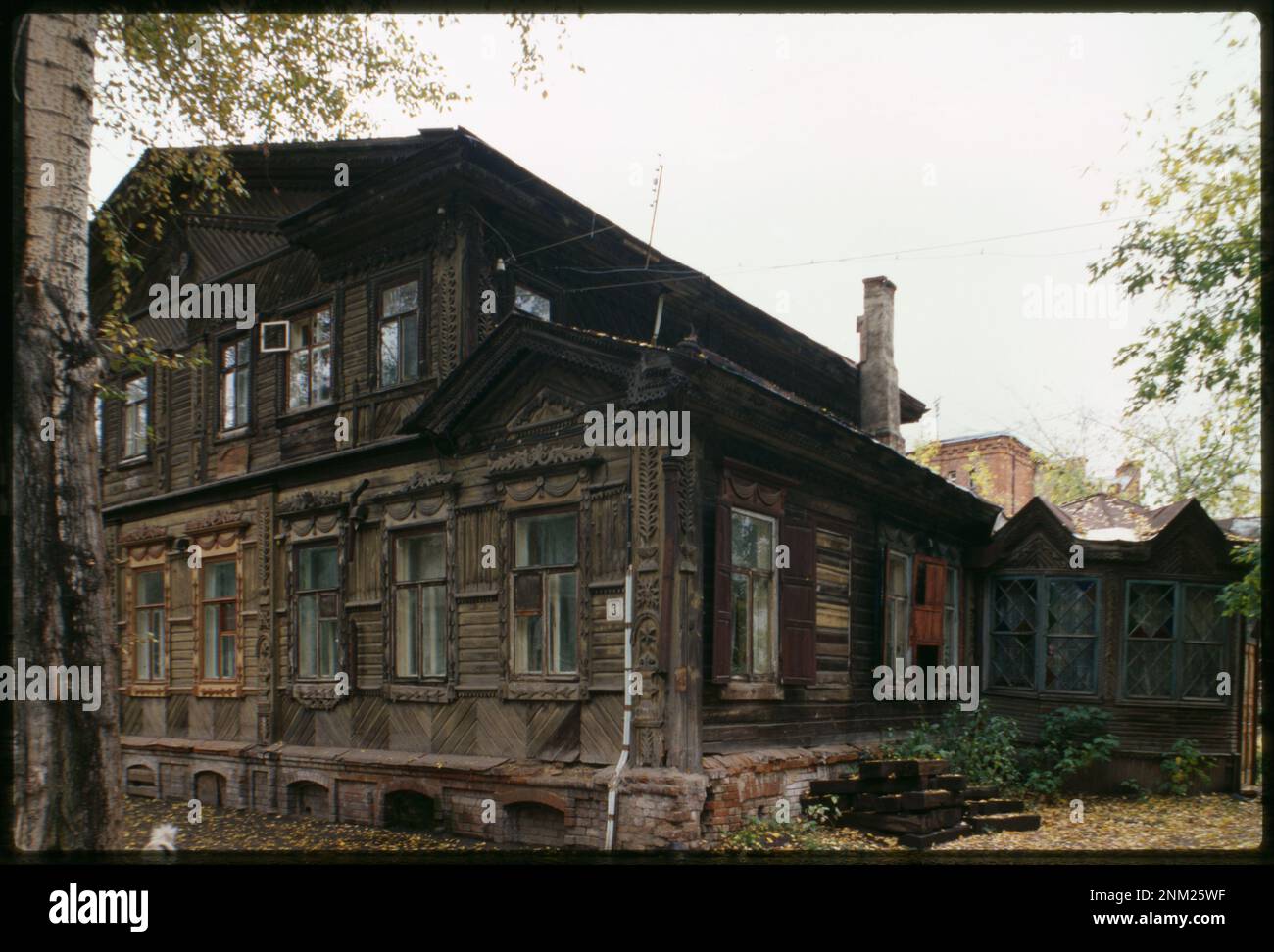 This log house, located at Nikitin Street #3 in Tomsk, Russia, was ...