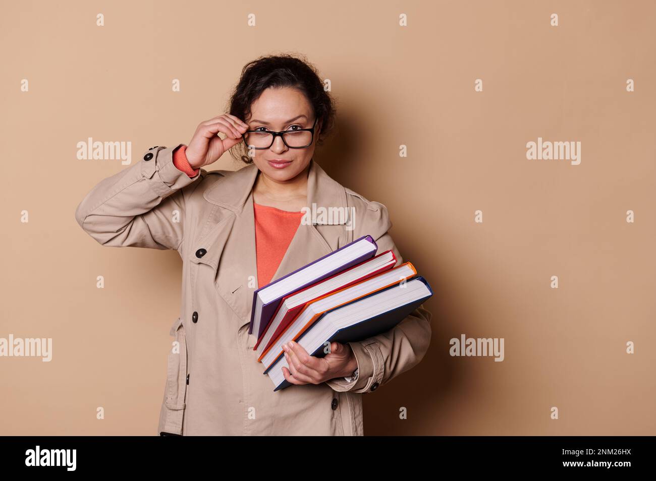 Education. University lifestyle. World book Day concept. Confident ...