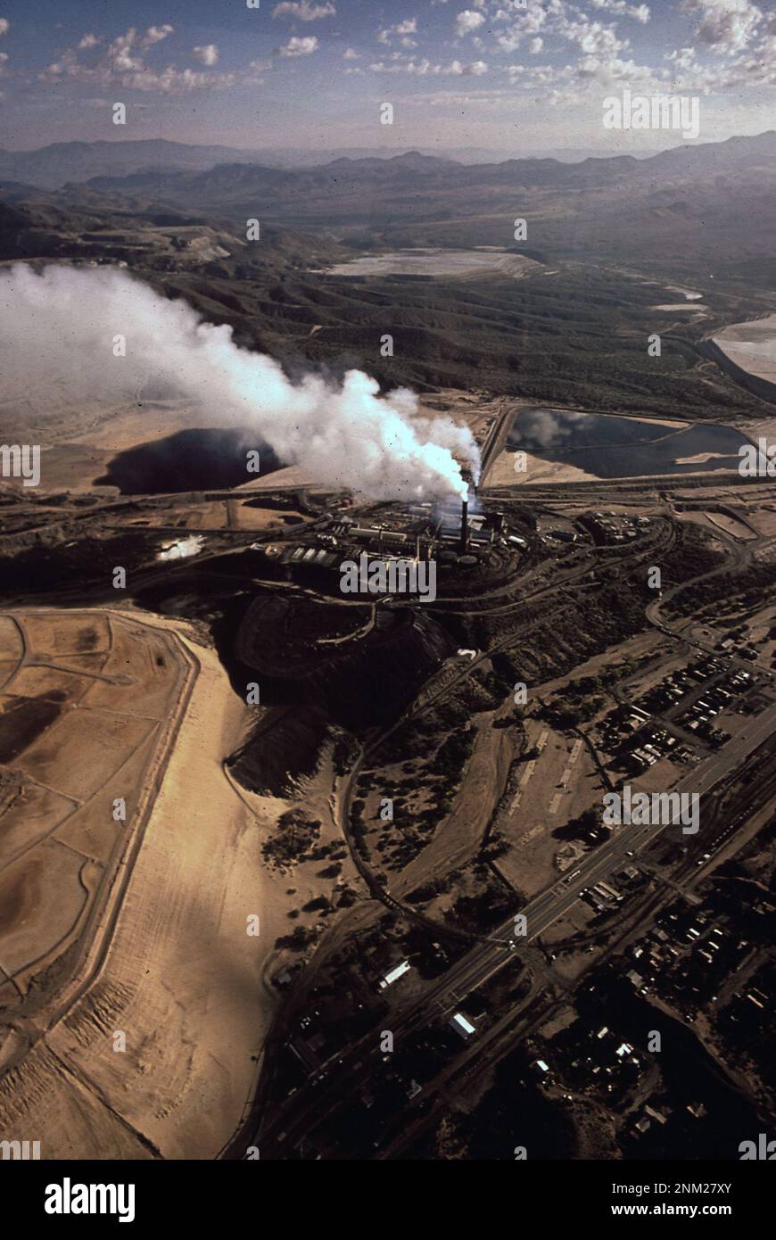 1970s America: Inspiration Consolidated Copper co.'s mines and smelter ...