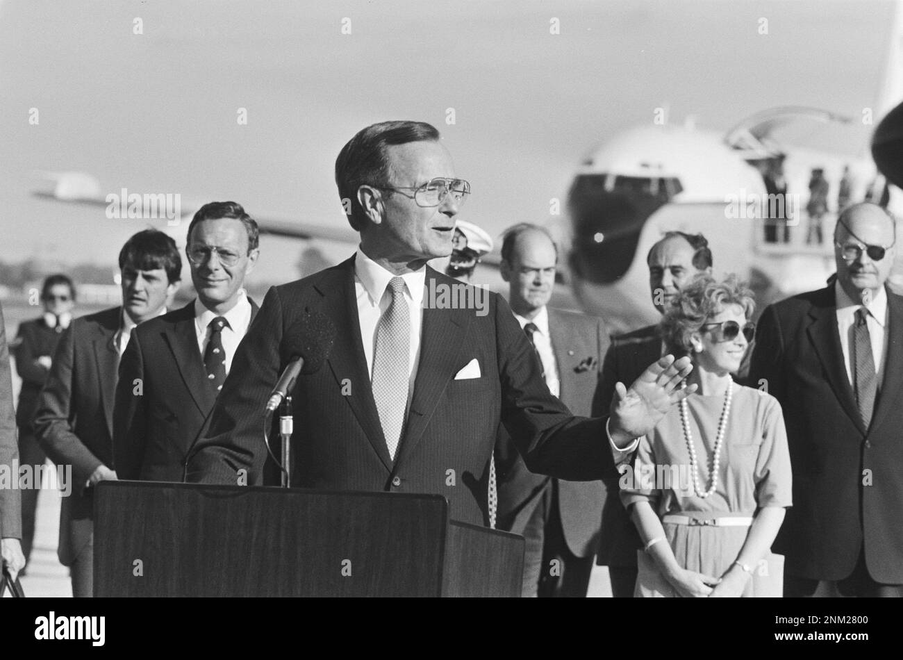 Visit US Vice President Bush; Vice President Bush speaking at the ...