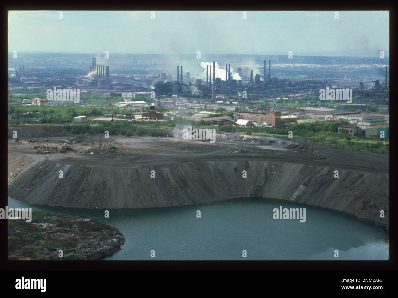 This panoramic view of the steel mill in Magnitogorsk, a major ...