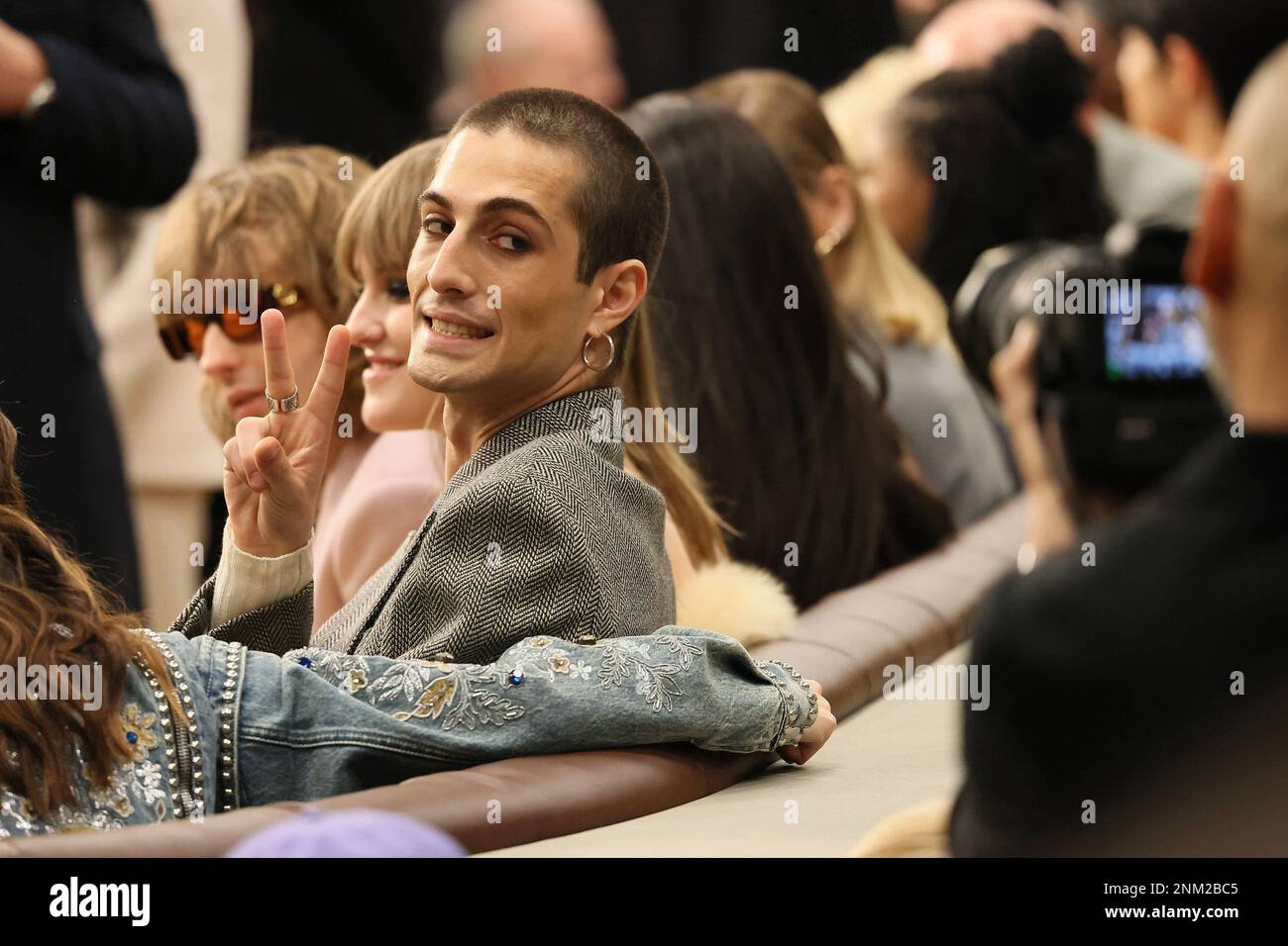 Milan, Italy, February 24, 2023. Maneskin Group (Damiano David ...