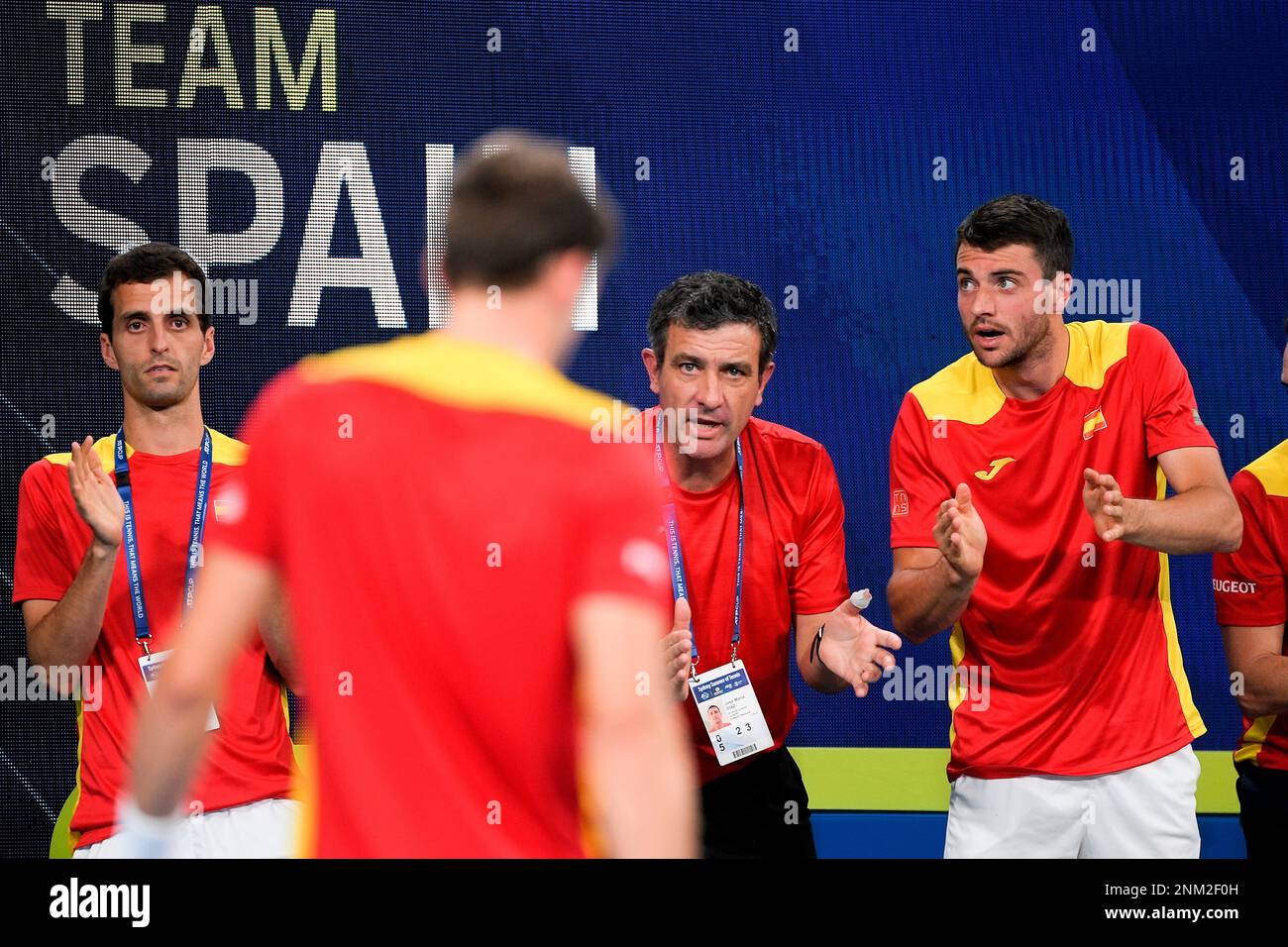 SYDNEY, AUSTRALIA - JANUARY 09: Spanish bench during the ATP Cup Tennis ...