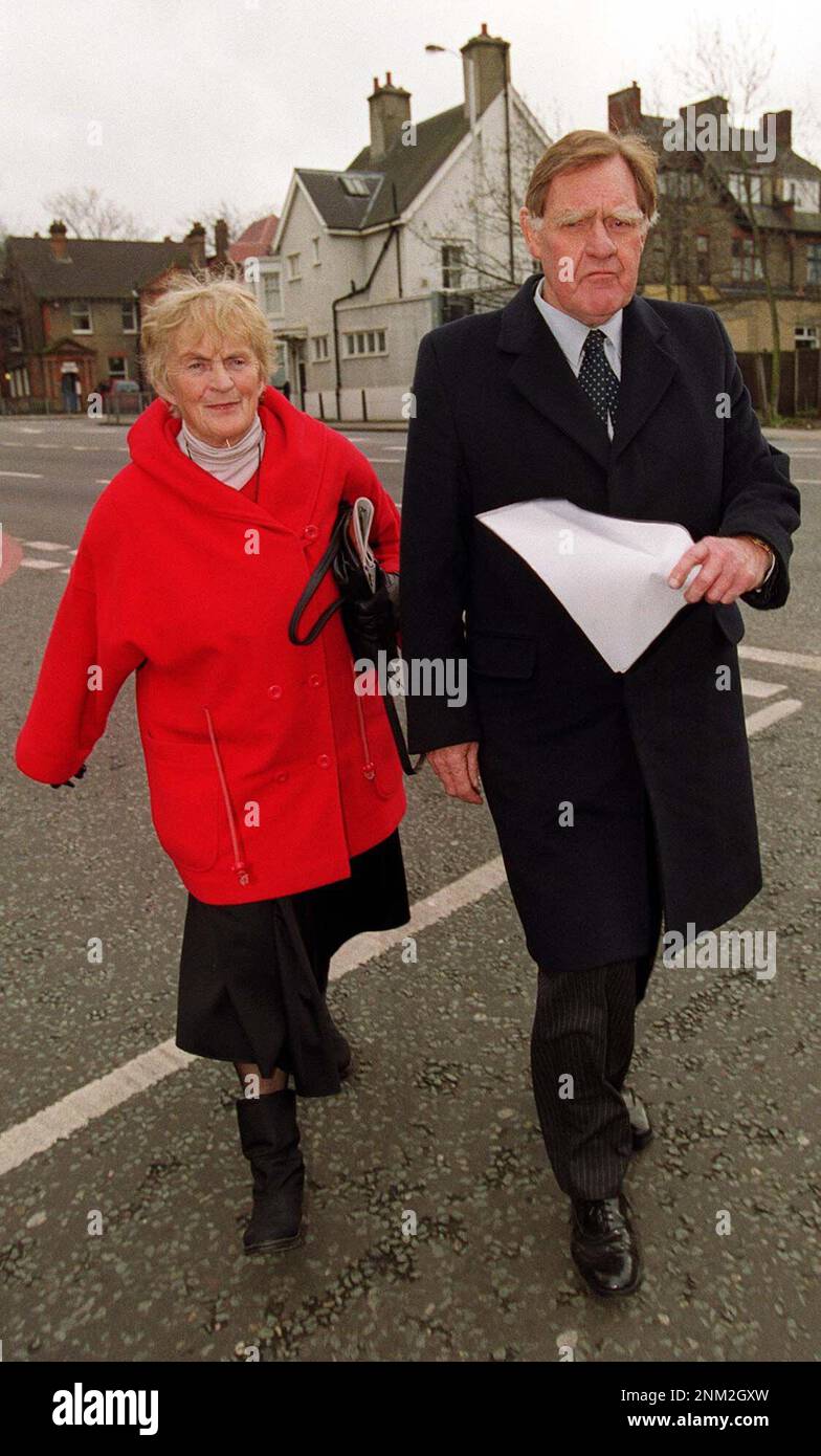 File photo dated 08/03/99 of Lady Nancy Ingham and Sir Bernard Ingham ...