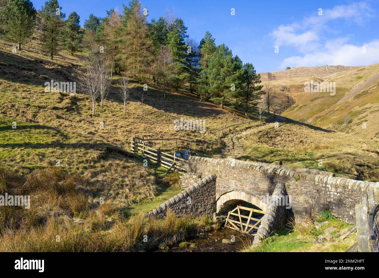 Jacobs Ladder route to Kinder Scout from Edale valley Derbyshire Peak ...