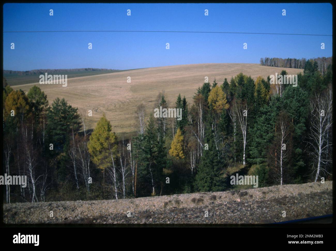 View from Trans-Siberian Railway, fields near Kansk, Russia. Brumfield ...