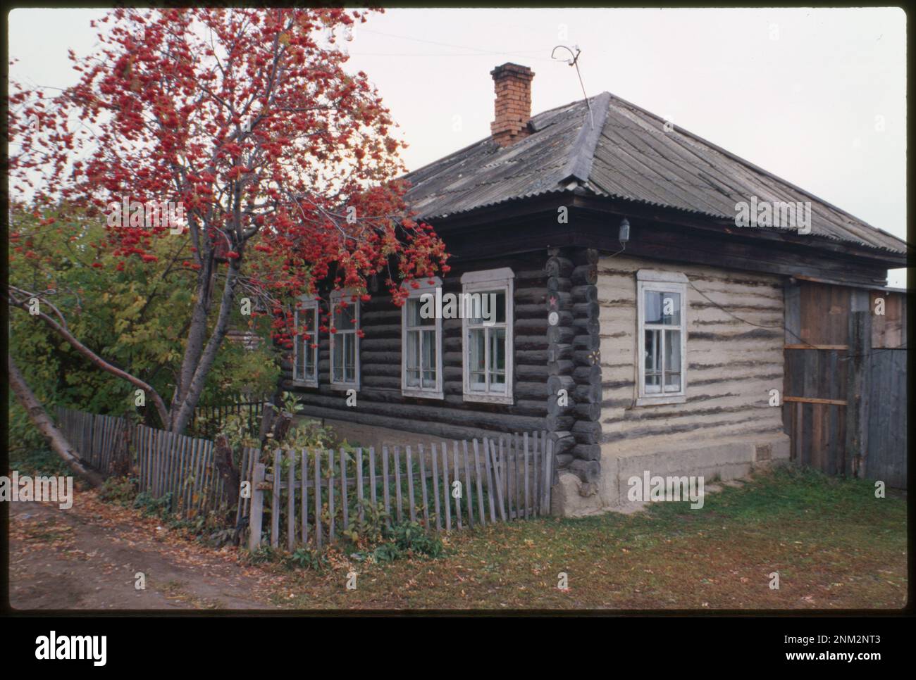 A log house from around 1900 in Baturino village, Russia, exemplifies ...