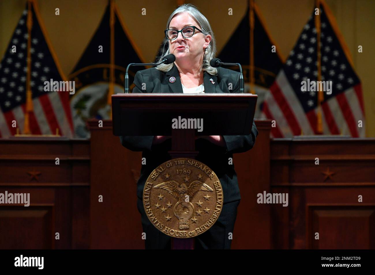 Rep. Susan Wild, D-Pa, speaks as members of Congress share ...