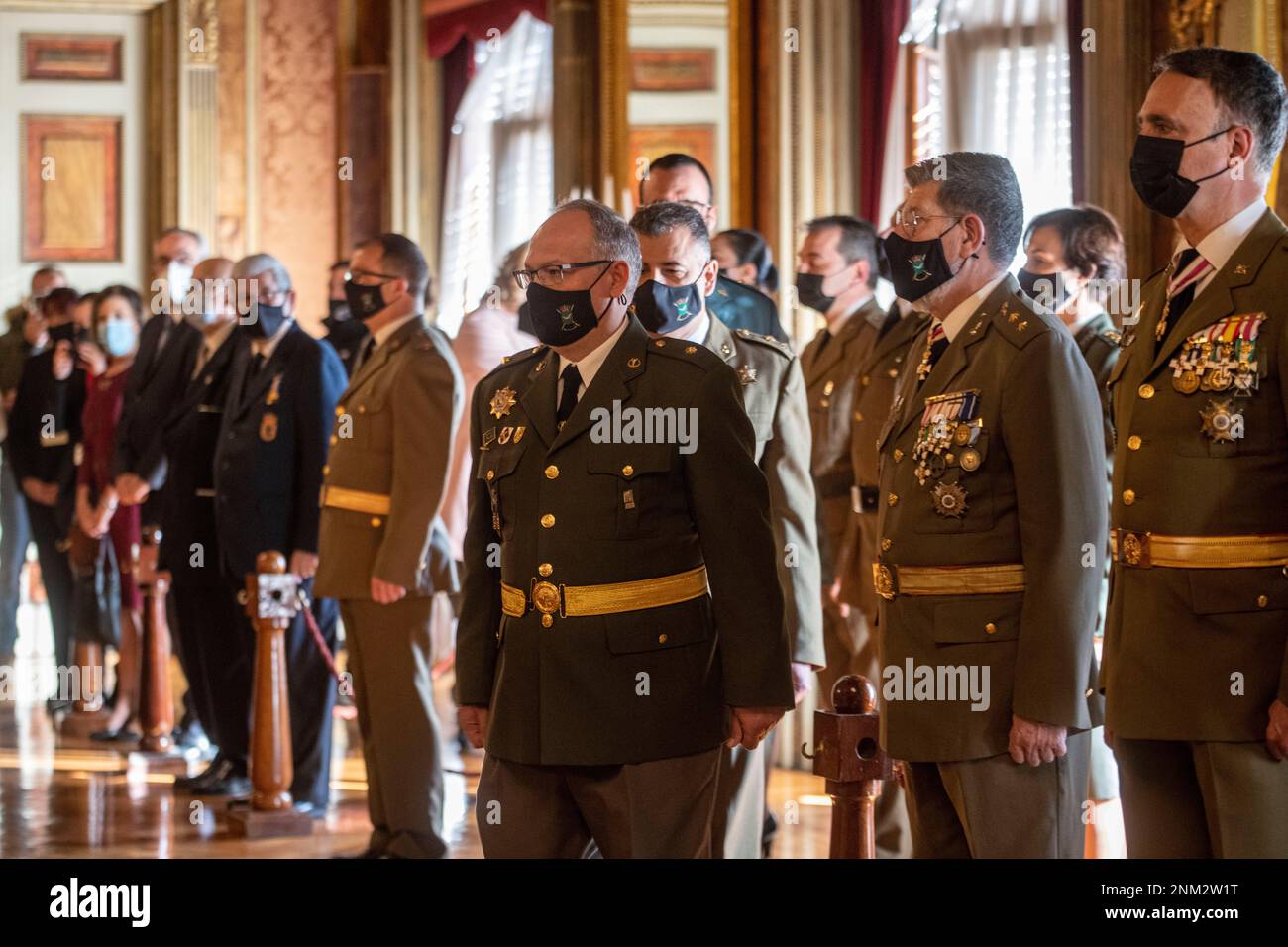 Attendees at the celebration of the Military Easter at the Palacio de ...