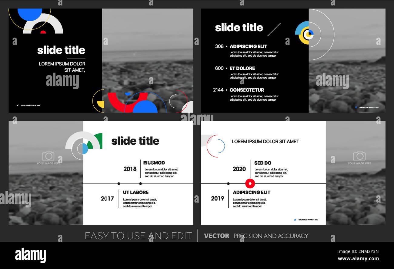 Creative presentation templates with editable design elements and ...