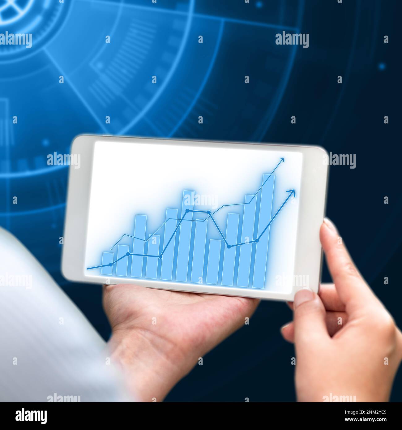 Hands holding mobile phone with main message on the display Stock Photo ...