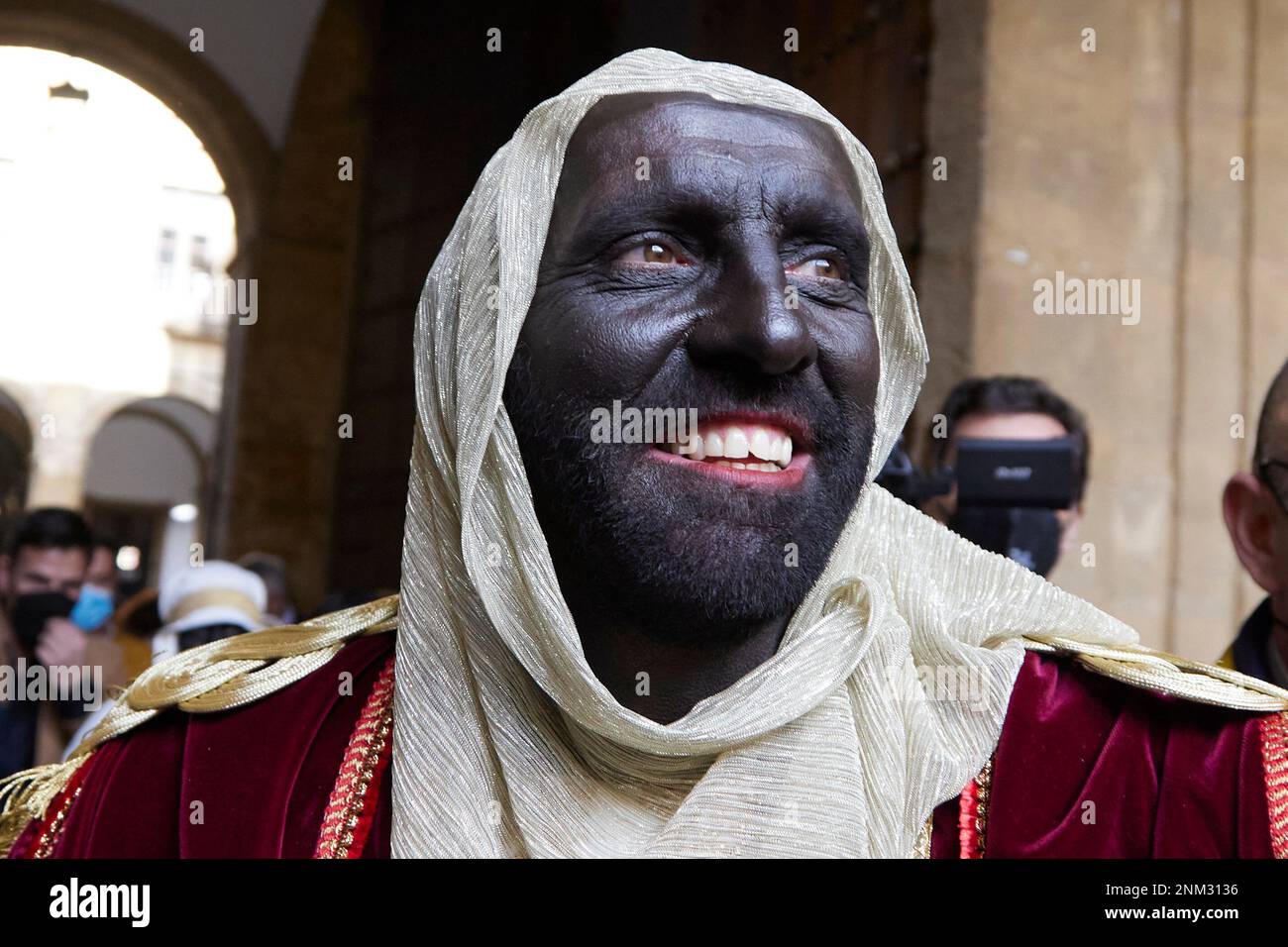 King Balthasar, played by Ramón Rodríguez "Monchi", during the ...