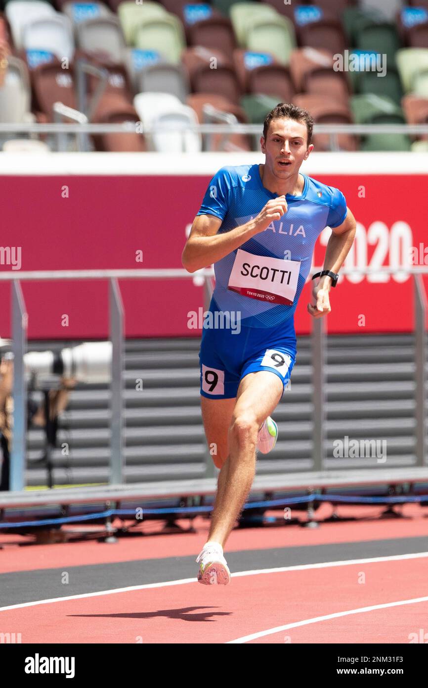 August 01, 2021: Edoardo Scotti of Italy competes in the heats of the ...
