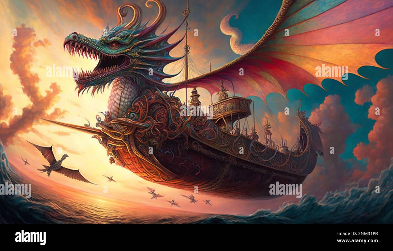 Viking dragon long boat hi-res stock photography and images - Alamy