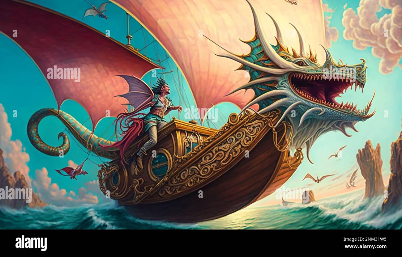 Viking dragon long boat hi-res stock photography and images - Alamy