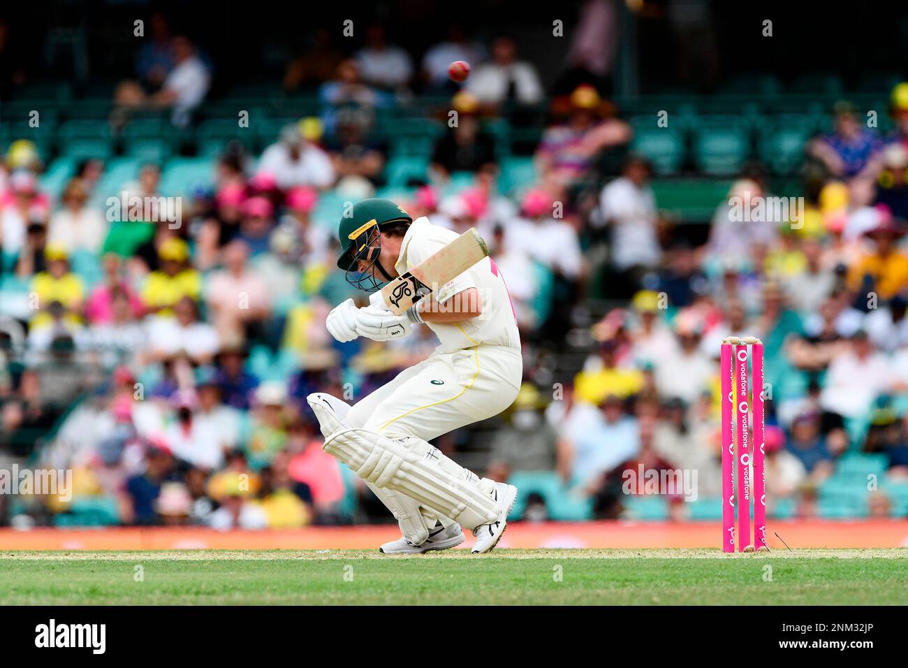 SYDNEY, AUSTRALIA - JANUARY 05: Marcus Harris of Australia ducks during ...