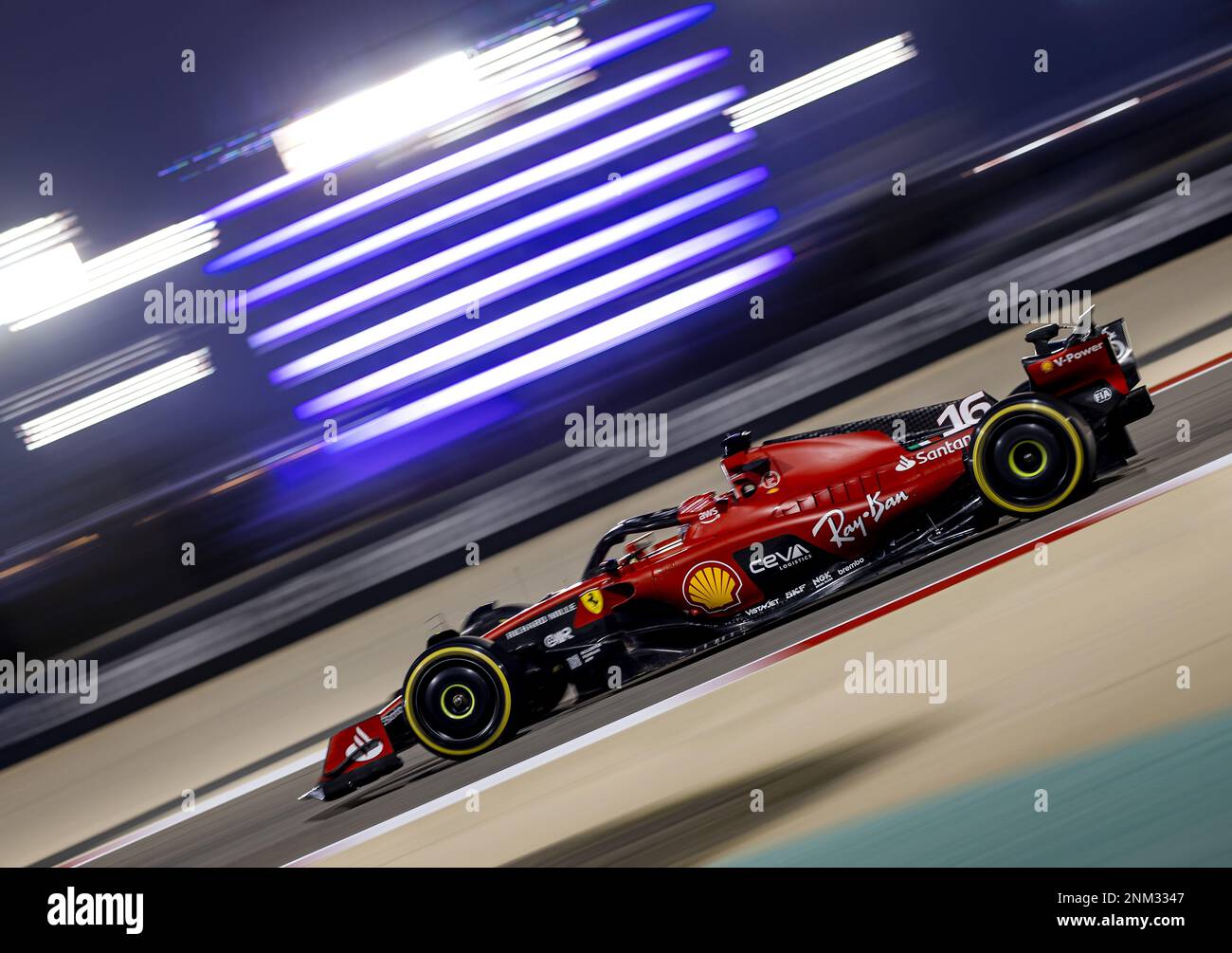 BAHRAIN - Charles Leclerc (Ferrari) during the second day of testing at ...