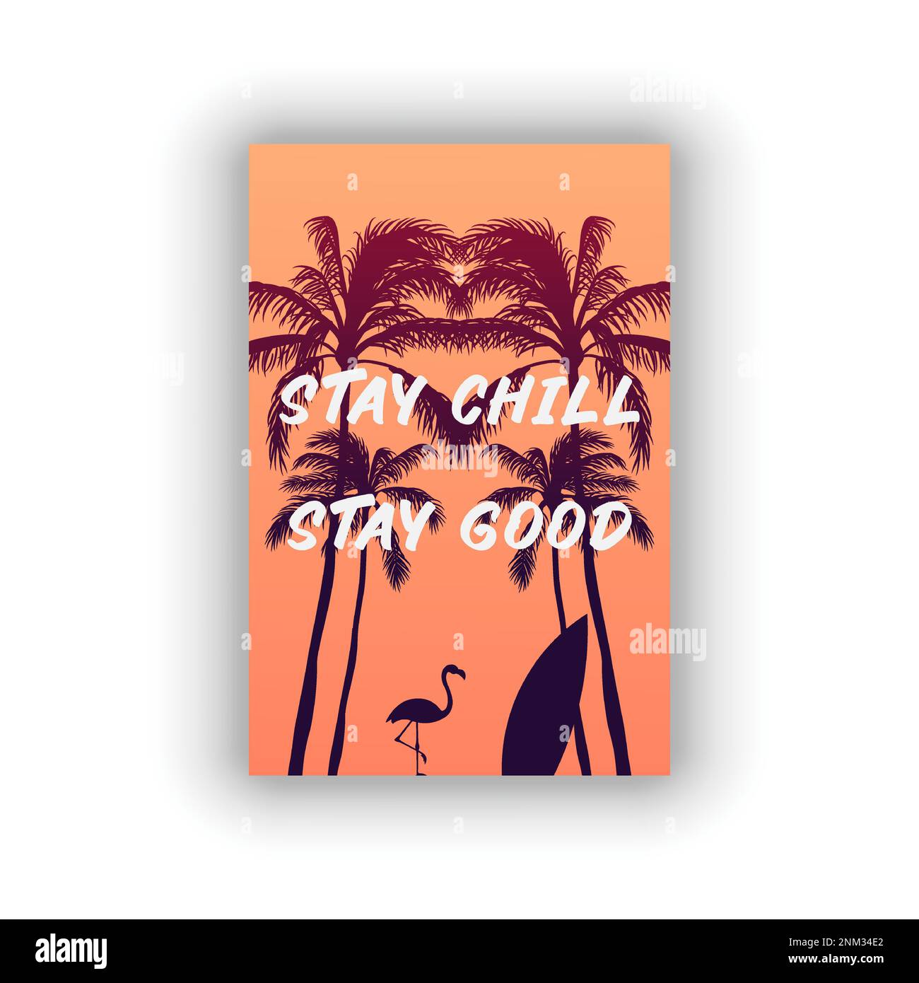 Stay chill, stay good. Summer theme illustration. Editable, vector ...