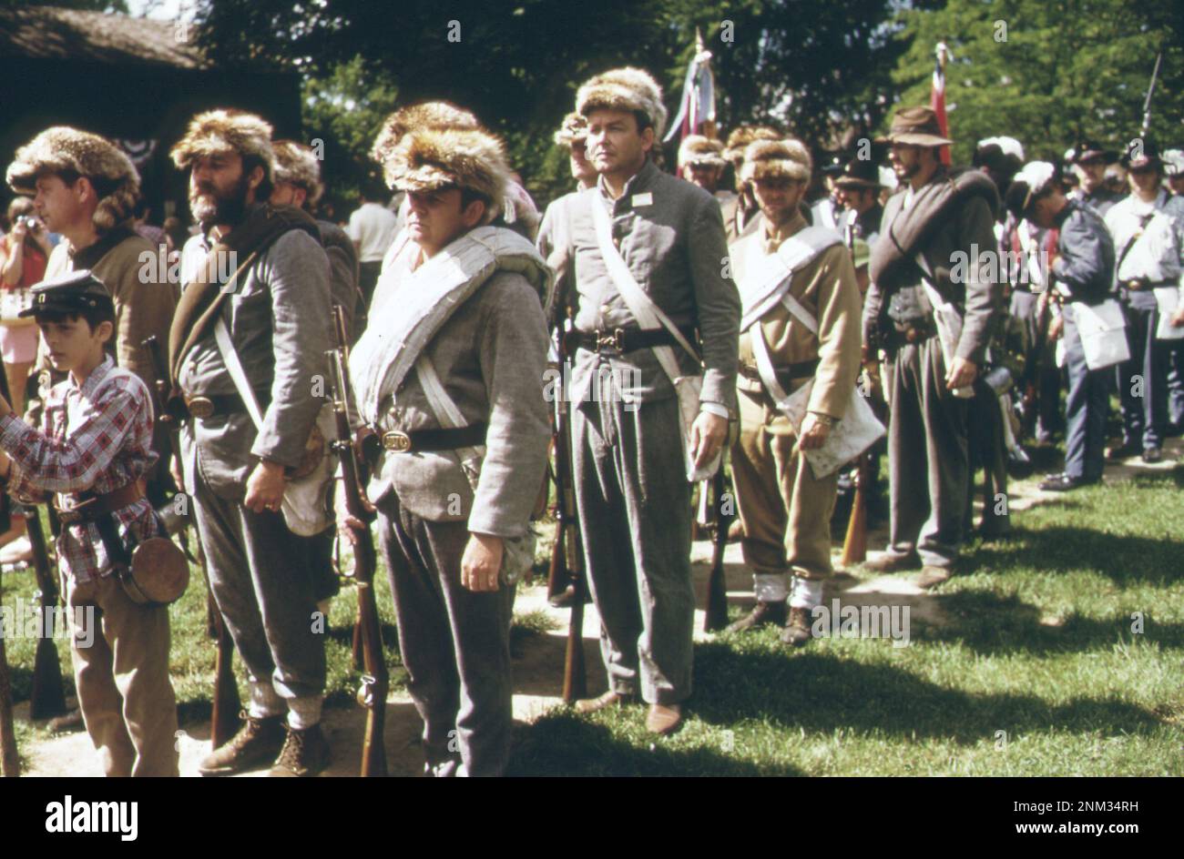 1970s America: Old time rifleman's meet, June 24, 1973, is held on the ...