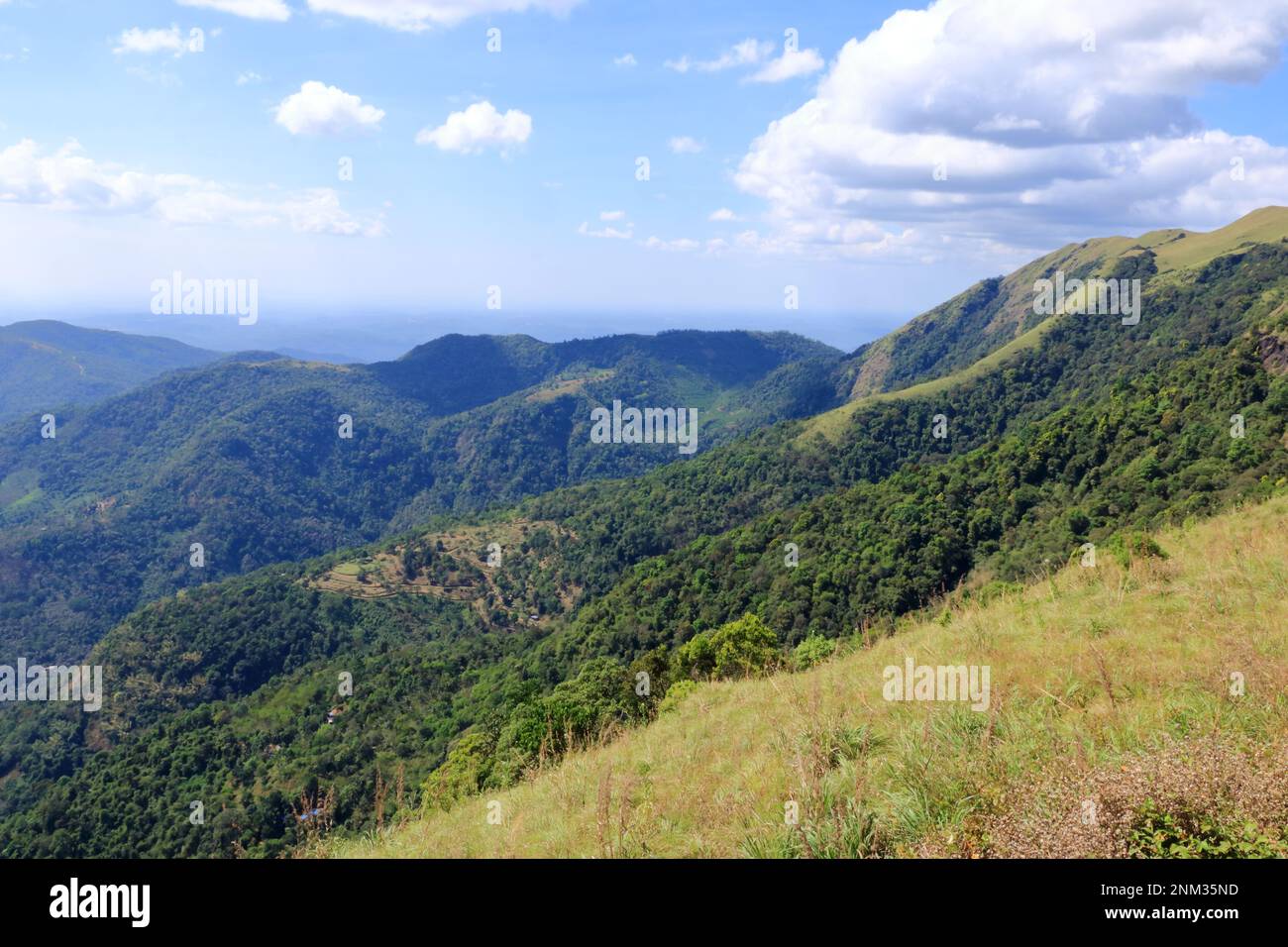 the view of the southern tip of the mighty western ghats. Paithalmala ...