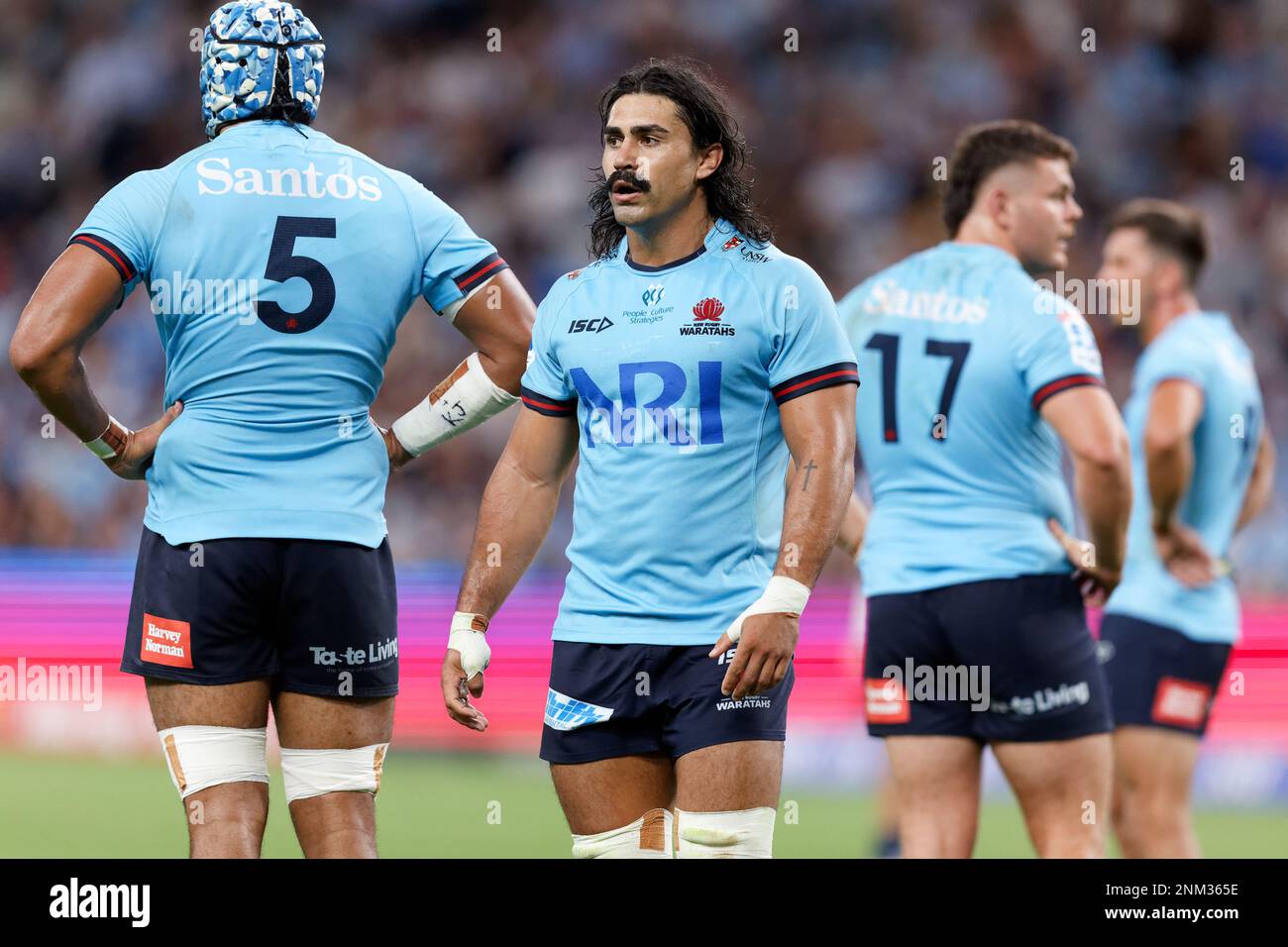 Charlie Gamble of the Waratahs looks on during the Super Rugby Pacific ...