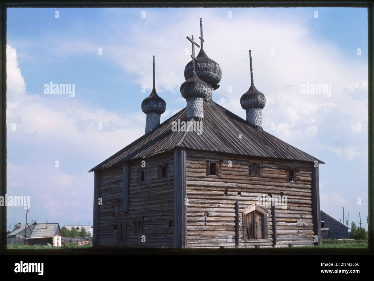 The Log Church of the Transfiguration in Izhma village, built in 1679 ...