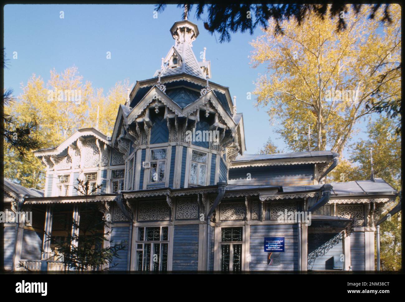 This wooden house on Krasnoarmeiskaia Street in Tomsk, built in 1902 ...