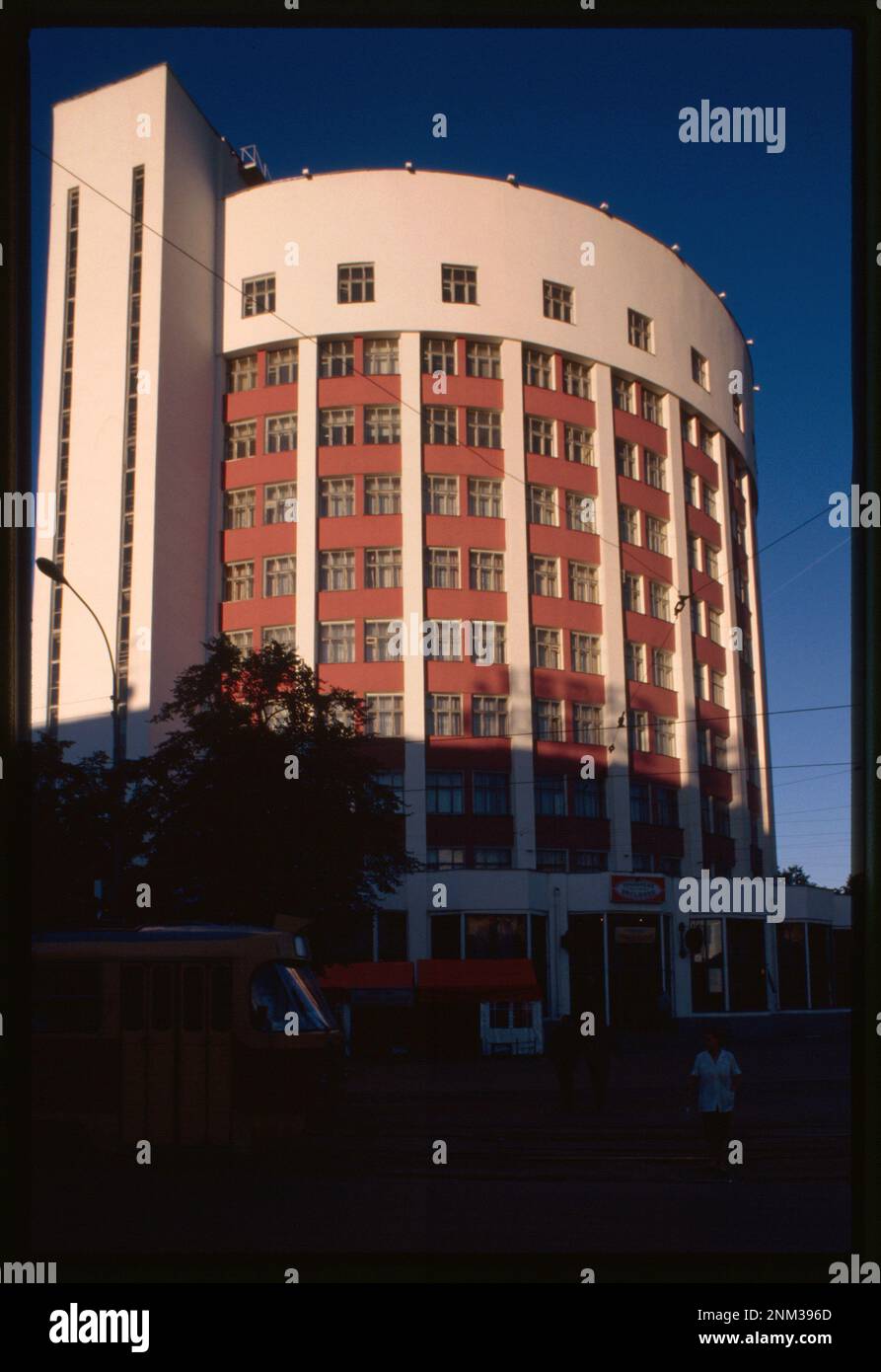 The Chekist Village tower in Ekaterinburg, Russia, built in the 1930s ...