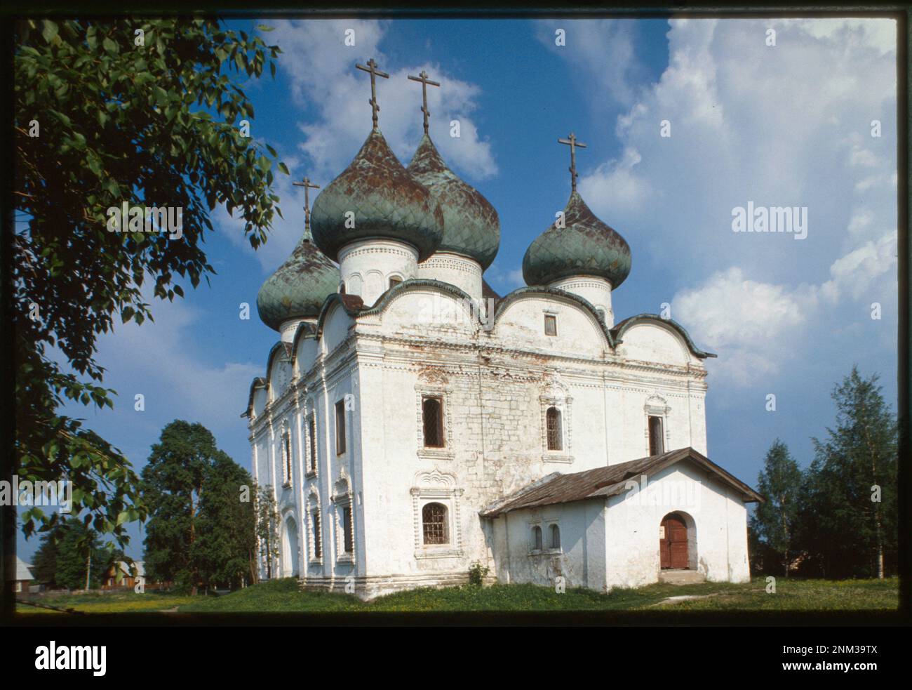 The Church of the Resurrection in Kargopol' was constructed in the 1690s. Its onion domes and ...